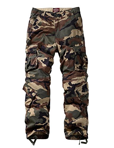 Match Men's Wild Cargo Pants(28,Khaki camo)