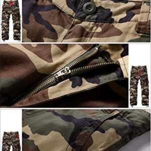 Match Men's Wild Cargo Pants(28,Khaki camo)