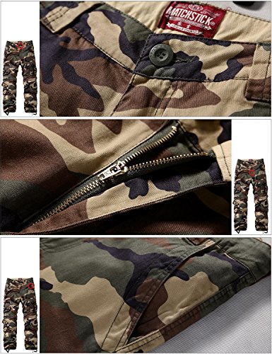 Match Men's Wild Cargo Pants(28,Khaki camo)