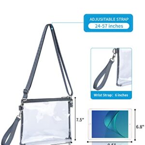 Clear Crossbody Purse Bag Stadium Approved Clear Tote Bag for Work Concert Sports