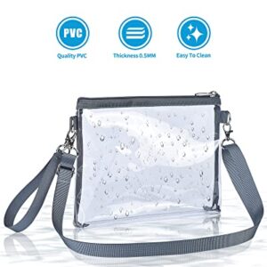 Clear Crossbody Purse Bag Stadium Approved Clear Tote Bag for Work Concert Sports