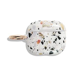 sonix confetti case for airpods gen 3 [hard cover] protective terrazzo case for apple airpod 3rd generation