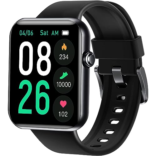 Pautios Smart Watch, Swimming Waterproof Fitness Tracker with Heart Rate, SpO2 and Sleep Monitor, 44mm Fitness Watch for Women Men, Step Counter, Smartwatch Compatible with iOS Android Phones