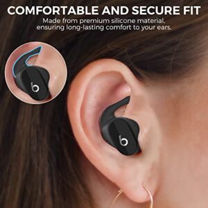 AhaStyle 3 Pairs Beats Studio Buds Ear Hooks Anti-Slip Ear Covers Silicone Accessories【Not Fit in The Charging Case】 Compatiable with New Beats Studio Buds 2021 (Black)