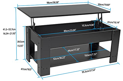 Elevon BFCT Coffee Table, Black