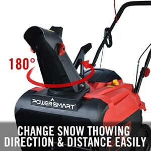 PowerSmart Snow Blower Gas Powered, 212CC Gasoline Engine Snowblower, 21 Inch Single Stage Snow Thrower, PSSW21