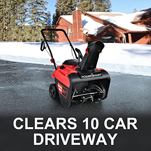 PowerSmart Snow Blower Gas Powered, 212CC Gasoline Engine Snowblower, 21 Inch Single Stage Snow Thrower, PSSW21