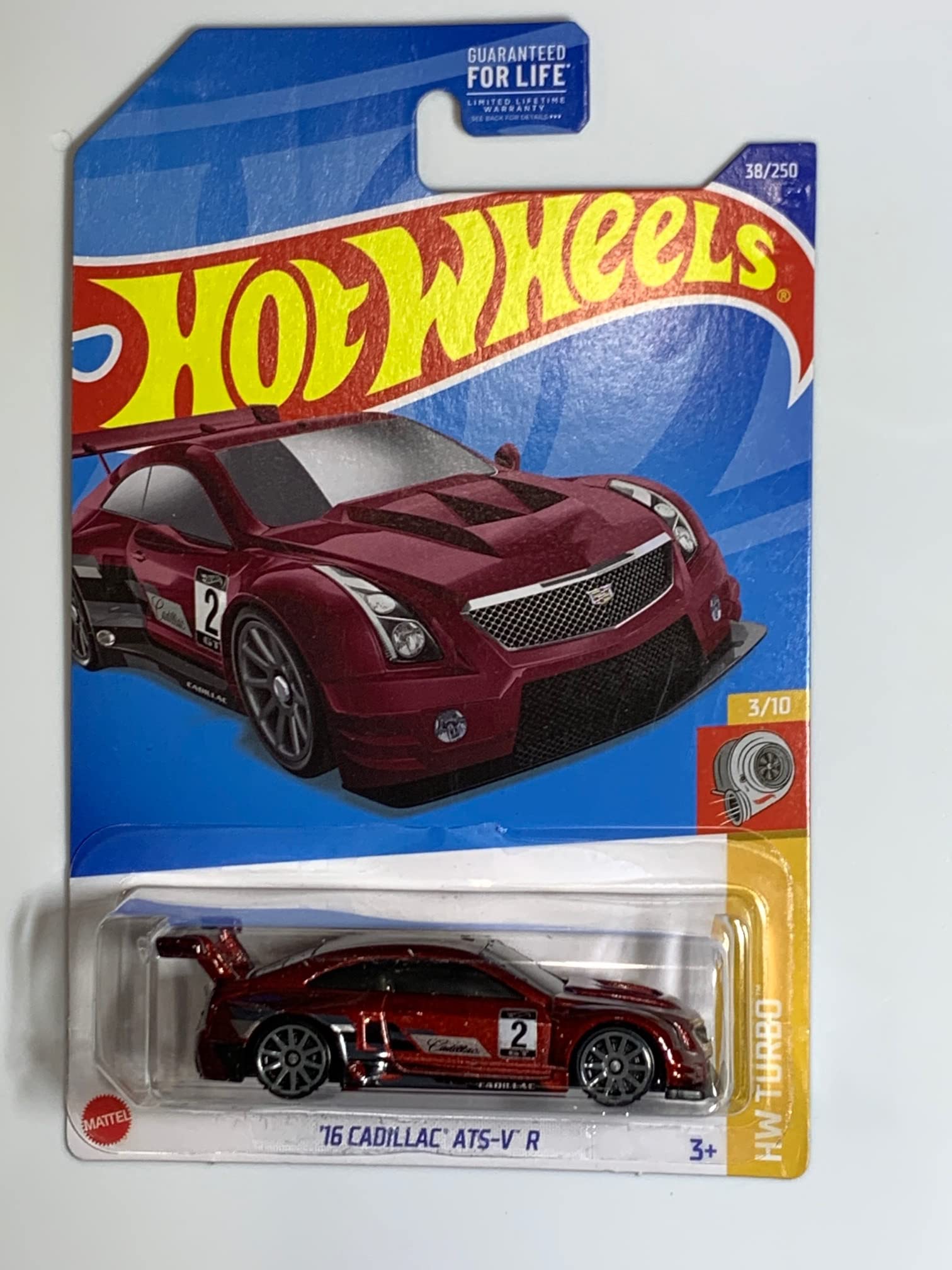 DieCast Hot Wheels '16 Cadillacs ATS-V R [Red] - 38/250 HW Turbo 3/10