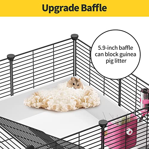 Eiiel Guinea Pig Cage,Indoor Habitat Cage with Waterproof Plastic Bottom,Playpen for Small Pet Bunny, Turtle, Hamster