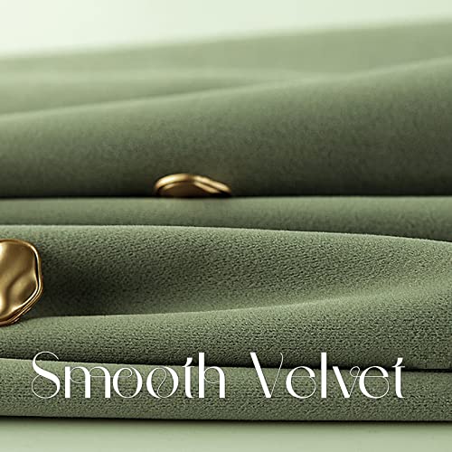 COLLACT Velvet Curtains 108 Inches Long 2 Panels Set Room Darkening Sage Green Curtains for Living Room Window Treatments Thermal Insulated Curtains Super Soft Luxury Drapes for Bedroom Rod Pocket