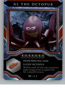 2021-22 upper deck mvp mascot gaming cards #m-11 al the octopus detroit red wings official nhl hockey card in raw (nm or better) condition