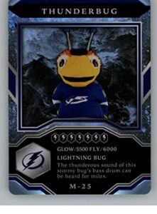 2021-22 upper deck mvp mascot gaming cards #m-25 thunderbug tampa bay lightning official nhl hockey card in raw (nm or better) condition