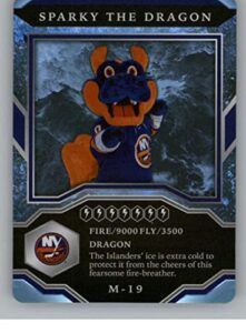 2021-22 upper deck mvp mascot gaming cards #m-19 sparky the dragon new york islanders official nhl hockey card in raw (nm or better) condition