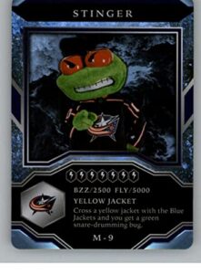 2021-22 upper deck mvp mascot gaming cards #m-9 stinger columbus blue jackets official nhl hockey card in raw (nm or better) condition