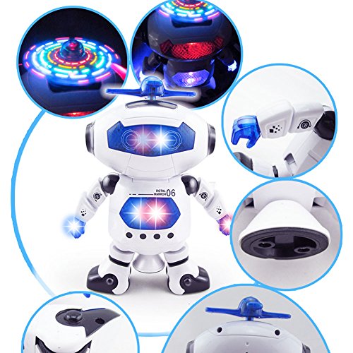 01 02 015 Dancing Robot, Interesting Humanoid Robot Smart Robots for Kids Kid Robot Toy Unique with Lighting for Birthday Gift