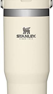 Stanley IceFlow Stainless Steel Tumbler with Straw - Vacuum Insulated Water Bottle for Home, Office or Car - Reusable Cup with Straw Leakproof Flip - Cold for 12 Hours or Iced for 2 Days (Cream)