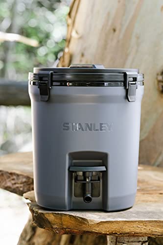 Stanley Adventure Water Jug, 2 Gallon Camping Water Container with Spigot, Leakproof BPA-Free Beverage Cooler with Double Wall Foam, Charcoal, Outdoor and Camping Essentials