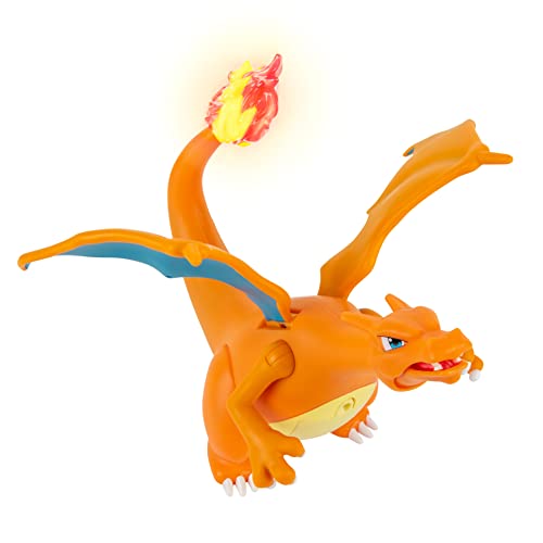 Pokemon Charizard 7-inch Deluxe Feature Figure - Interactive Plus 2-inch Pikachu with Launcher