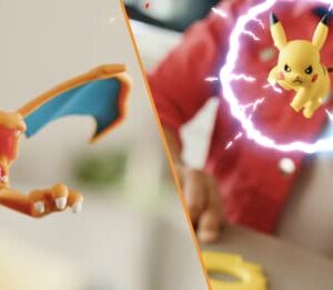 Pokemon Charizard 7-inch Deluxe Feature Figure - Interactive Plus 2-inch Pikachu with Launcher