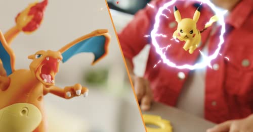 Pokemon Charizard 7-inch Deluxe Feature Figure - Interactive Plus 2-inch Pikachu with Launcher