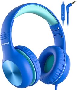 kids headphones with mic, over-ear, 85/94db safe volume limit, sharing function, hd sound, headphones for school, toddler, headset for on-line study, travel