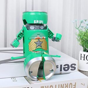 yuye-xthriv Robot Warrior Model Game Toy Coke Cans Design Children Robot Warrior Toy Model Green