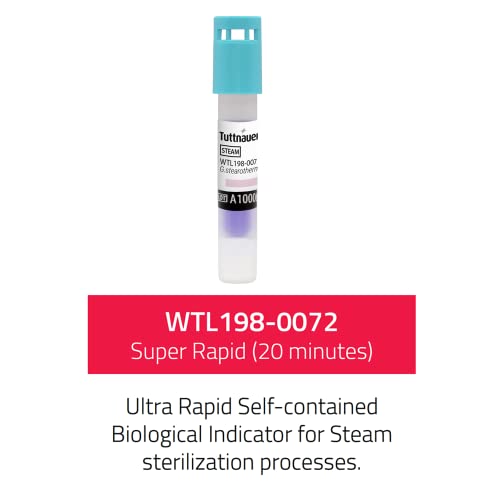 Tuttnauer Biological Indicators: Steam, Ultra-Rapid - 20 Minute (50 ct. Box)