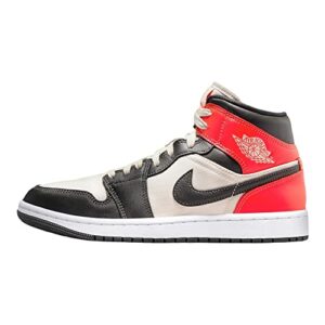 jordan 1 mid se women's black red beige dq6078-100 (dq6078-100, numeric_8_point_5)