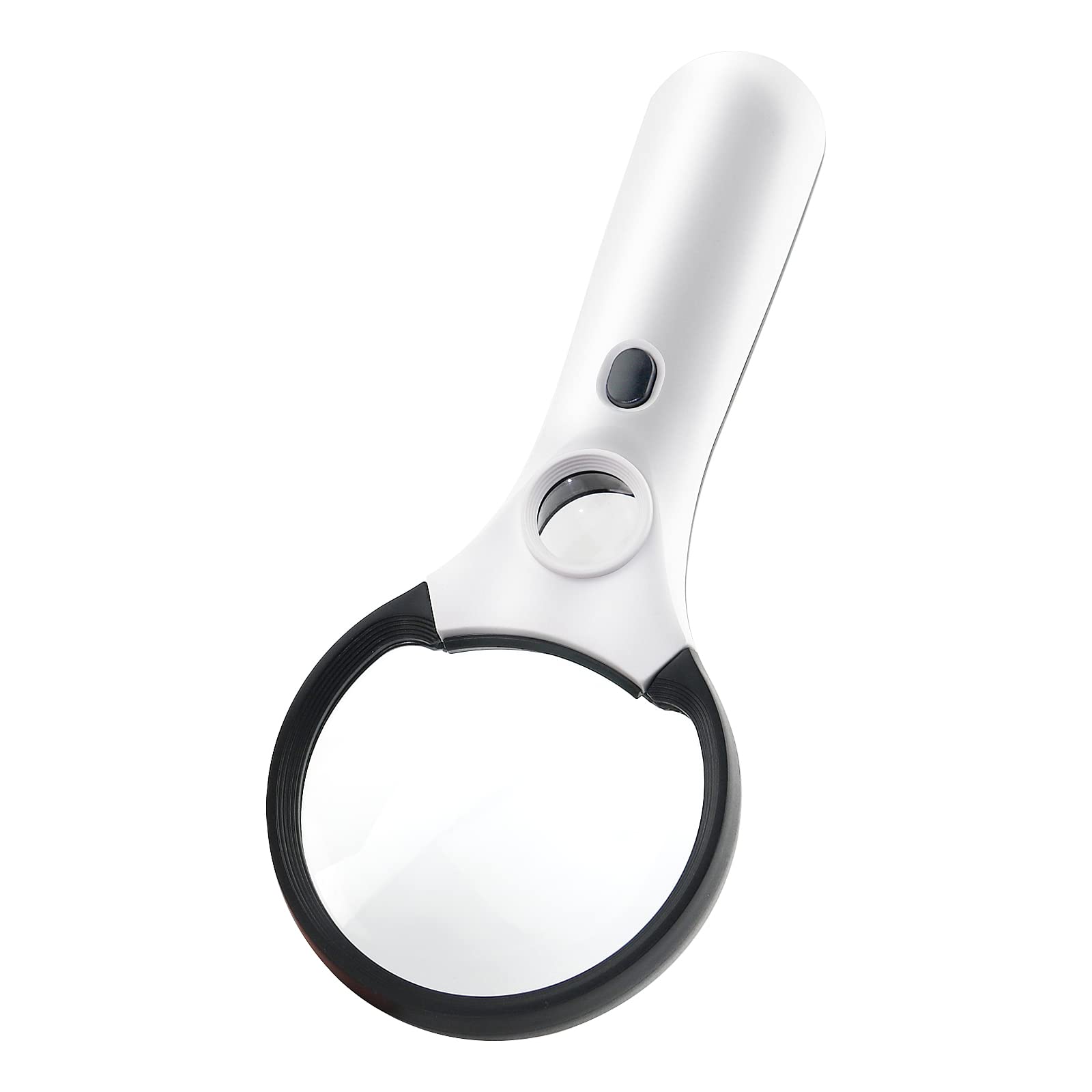 Magnifying Glass with Light,3X & 45X High Magnification,Magnifier Glass with 3 LED & 1 UV Light for Reading,Macular Degeneration,Jewelry,Coins,Inspection