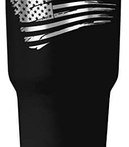 US Army Veteran 30oz Patriotic Tumbler - American Flag Tumbler Travel Mug - Patriotic Coffee Travel Mug - Double Insulated 30oz Tumbler - Engraved in the USA - (Army Veteran)