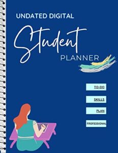 undated digital student planner : planner, digital student planner, digital planner ipad, notability planner, goodnotes template, academic planner, college student planner