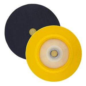 dura-gold pro series 5" super flex flexible edge polishing buffing hook and loop backing pad, 5/8" - 11 threads - rotary polisher buffer backup pad, attach foam wool buff pads automotive car detailing