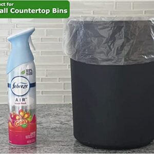 Small Trash Bags 3 Gallon Garbage Bags (440 Count) Bathroom Garbage Bags Clear Plastic Wastebasket Trash Can Liners Fits 2 Gallon 4 Gallon for Home and Office Bins (440 Bags)