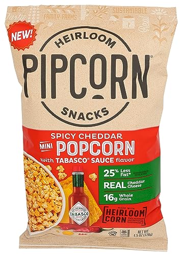 Pipsnacks Heirloom Popcorn Tabasco, 4.5 OZ