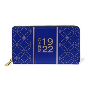 bbgreek sigma gamma rho sorority paraphernalia - vegan leather zip wallet - 1922 - official vendor