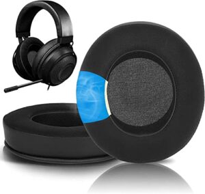 soulwit cooling-gel ear pads cushions replacement, for razer kraken 2019/tournament edition/ultimate/kitty, earpads for nari/essential/ultimate, blackshark v2 x, kraken x/v3 x headset-matte black