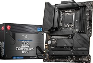 msi mag z690 tomahawk wifi gaming motherboard (atx, 12th gen intel core, lga 1700 socket, ddr5, pcie 5, 2.5g lan, m.2 slots, wi-fi 6e)