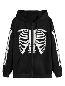 shein men's graphic long sleeve hoodies zip up drawstring hooded sweatshirt jacket black s