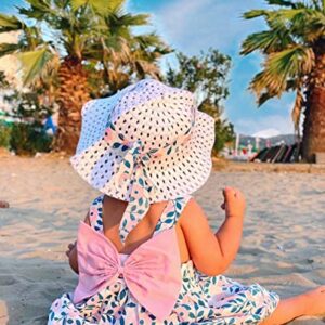 PATPAT Toddler Baby Girl Clothes Floral Print Bowknot Sleeveless Cute Baby Girl Dress Set 3-6 Months 2PC