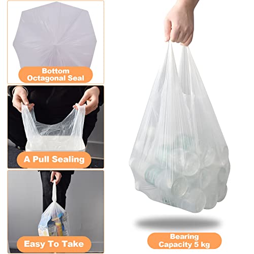 4 Gallon Trash Bags 270 Counts Handle Garbage Bags Trash Can liners Bathroom, Bedroom, Office, Car, Home Waste Bin Plastic Trash Can Liners