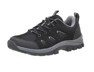 cushionaire women's brig low top hiking boot, black m 9