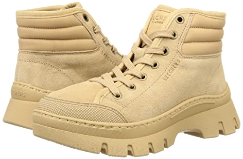 Skechers Women's Roadies Surge-YES 2 Suede Sneaker, TAN, 8.5