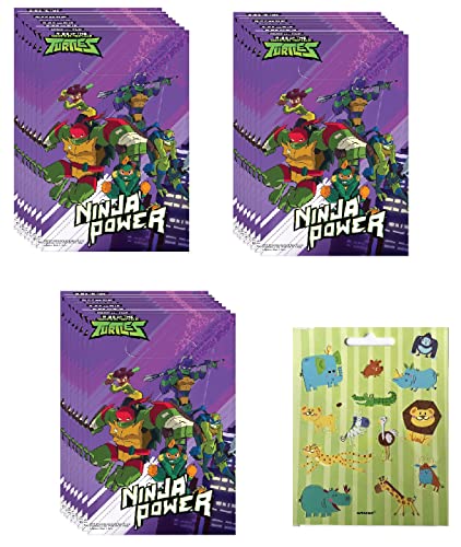 amscan TMNT Ninja Turtles Birthday Party Supplies Favor Bundle Pack includes 24 Party Favor Loot Bags