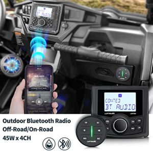 Marine Digital Media Receiver - Weatherproof Marine Stereo System with Wireless Remote - Built-in 3" Dot Matrix LCD Display, Amplifier, Bluetooth, Digital Media MP3 Player, AM/FM Radio