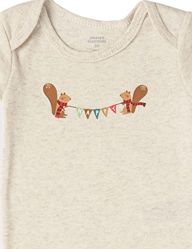 Amazon Essentials Unisex Babies' Short-Sleeve Bodysuits, Pack of 6, Ivory Forest, 24 Months