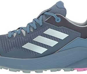 adidas Women's Terrex Trailrider Trail Running Shoe, Wonder Steel/Magic Grey Met/Pulse Lilac, 8