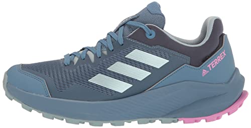 adidas Women's Terrex Trailrider Trail Running Shoe, Wonder Steel/Magic Grey Met/Pulse Lilac, 8