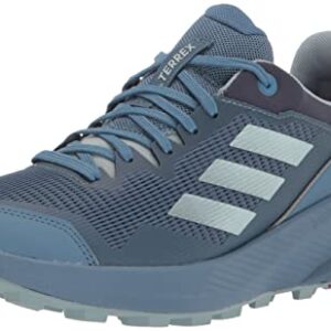 adidas Women's Terrex Trailrider Trail Running Shoe, Wonder Steel/Magic Grey Met/Pulse Lilac, 8