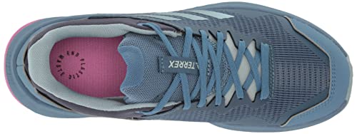 adidas Women's Terrex Trailrider Trail Running Shoe, Wonder Steel/Magic Grey Met/Pulse Lilac, 8