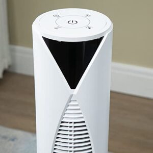 HOMCOM 37.75" 70° Oscillating Tower Fan Cooling for Bedroom with 3 Speeds, 12H Timer, LED Panel, and Remote Control, White